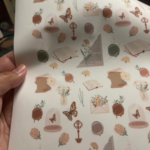 Reading Journal Book Printable Sticker Sheet , Bookish Digital Stickers ...