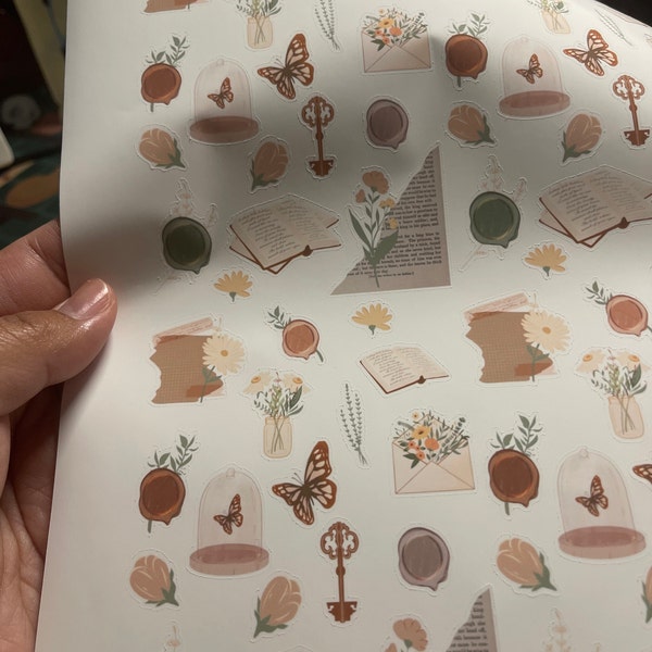 Light Academia Printable Sticker Sheet | Light Academia Digital ...