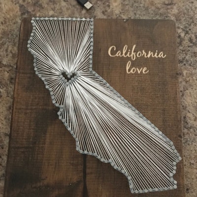 California String Art California Decor State String Art - Etsy
