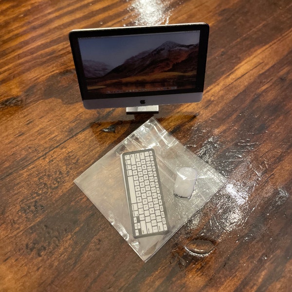 Dollhouse Miniature Computer Mini Desktop Mini Laptop Dollhouse ...