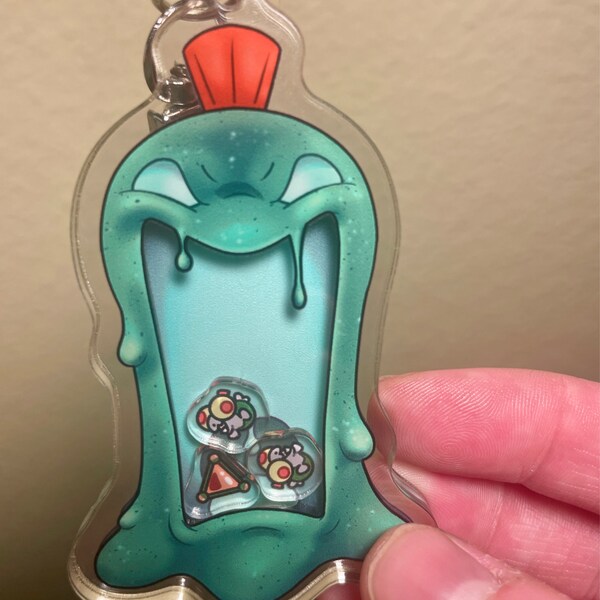 Mudmouth Salmon Run Splatoon Inspired Acrylic Shaker Keychain - Etsy