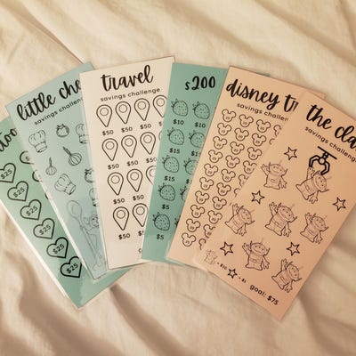 Spending Savings Challenge Laminated Tracker 100 Dollar Goal Savings ...