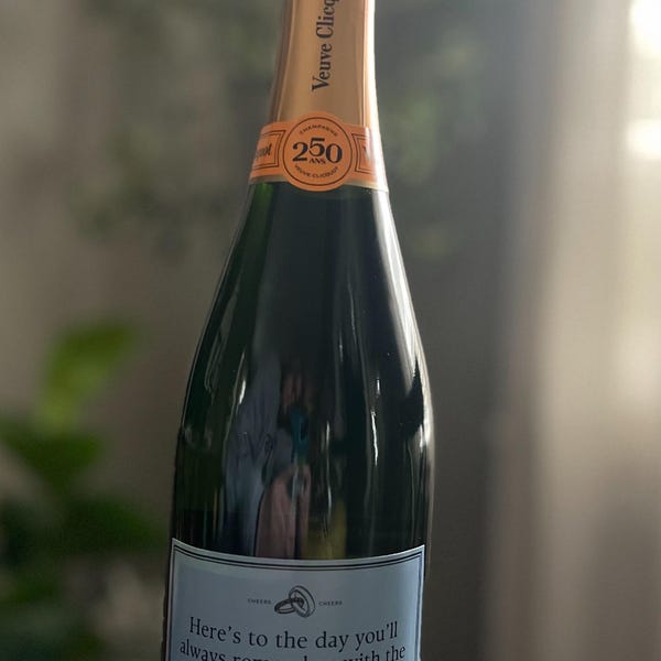 Custom Champagne Label, Champagne Bottle Labels, Mini Champagne Bottle ...