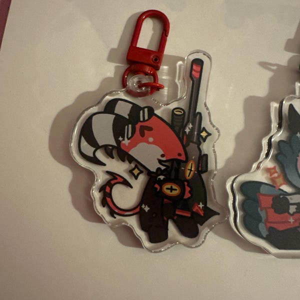 Helluva Boss Inspired Keychain | 2.3" Charms Ft. Blitzo & Stolas ...