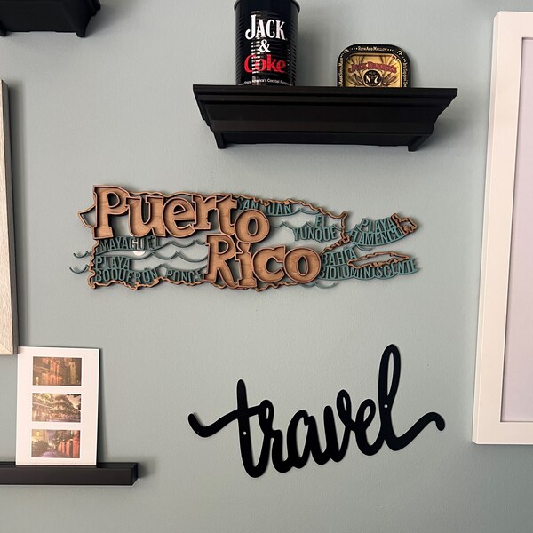 Puerto Rico Wood Sign: Tropical Beach Decor, Boricua Gift - Etsy