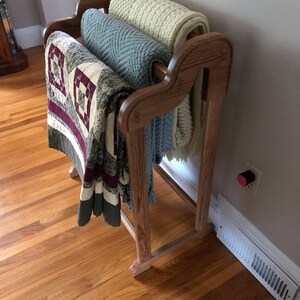 60 Tall Oak Ladder Quilt Rack 6 Different Widths | Etsy