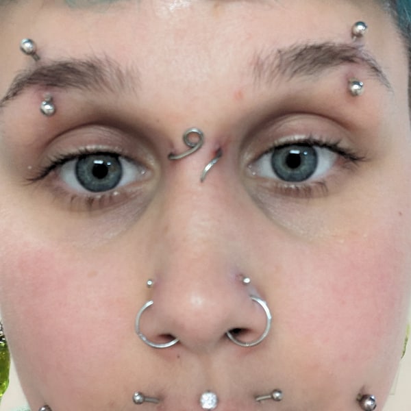 Hypoallergenic Niobium Spiral Bridge Piercing/body Jewelry - Etsy