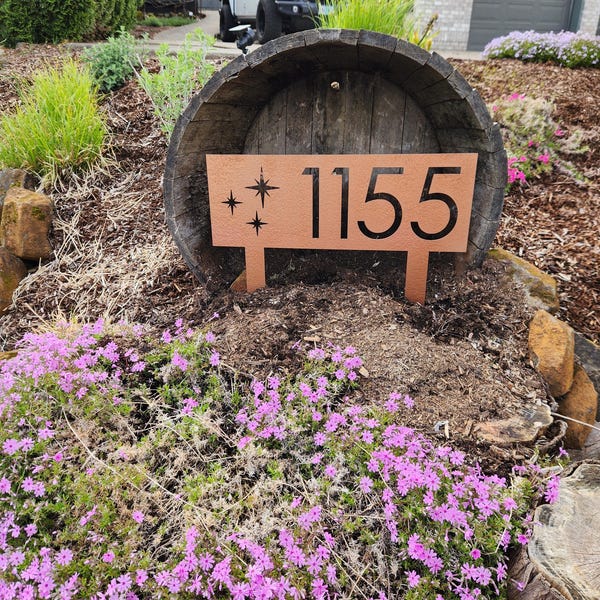 Metal Modern House Letters & Numbers | Individual House Numbers ...