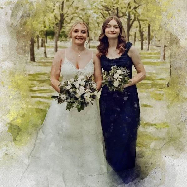 Custom Fathers Day Daughter Gift First Fathers Day Gift Family Painting ...