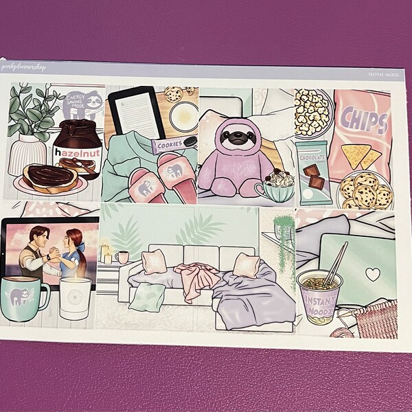 Printable Planner Stickers, Sloth Mode, Erin Condren, Sticker Sheets ...