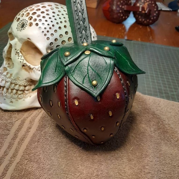 Digital Leather Strawberry Bag PATTERN - Nature Set - Etsy