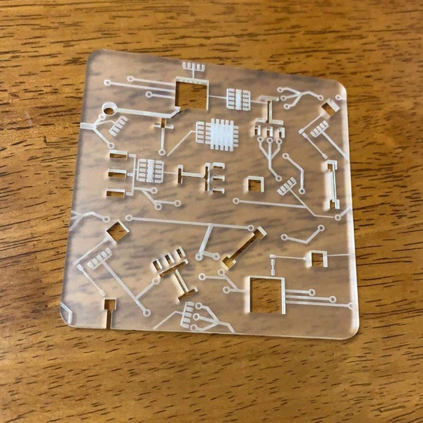 Circuit Board Coaster | Transparent Engraved Coaster | Computer Geek ...