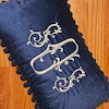Embroidered Velvet Monogram Pillow. Insert Included. 12x20 Personalized ...