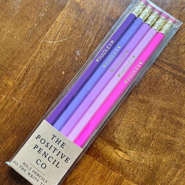 Personalized Pencil Set, Stocking Stuffer, Kids Gift, Custom Pencils ...