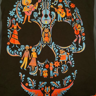 Coco Skull T-shirt Sugar Skull Shirt Un Poco Loco Tee Shirt - Etsy