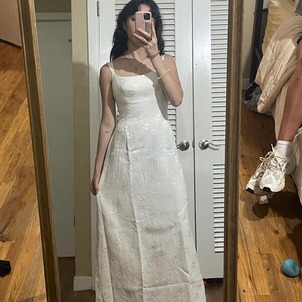 White Sheer Nightgown Robe Set, M | Vintage 2pc Floral Peignoir Set - Etsy