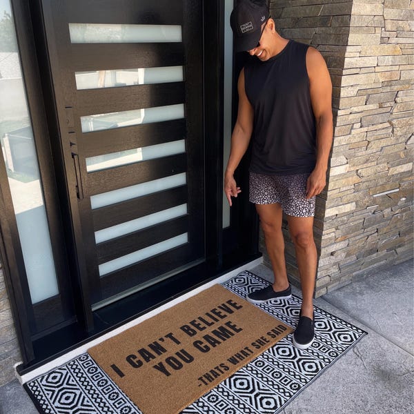 Simple Monogram Door Mat | Wedding Gift | Custom Doormat | Family ...