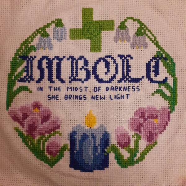 Imbolc 6" Hoop Cross Stitch Pattern PDF (full-color) - Etsy