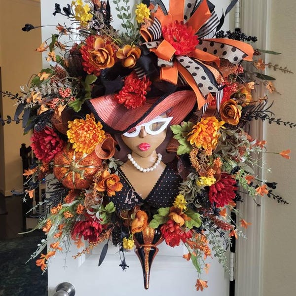 Purple & Black Rose Bush With Eucalyptus – Gothic Halloween Floral Stem ...