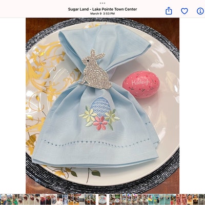 Egg Easter Cloth Napkins, Set of 4, Easter Napkins, Easter Linens ...