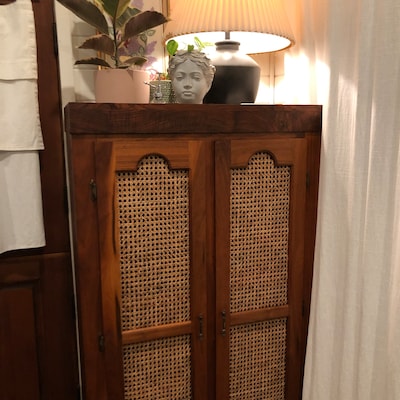 Rhombic Pattern Natural Cane Sheet Rattan Closed Weave Cane Webbing ...