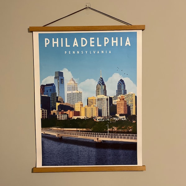 Philadelphia Skyline Wall Art, Philadelphia Neighborhoods Wall Decor ...