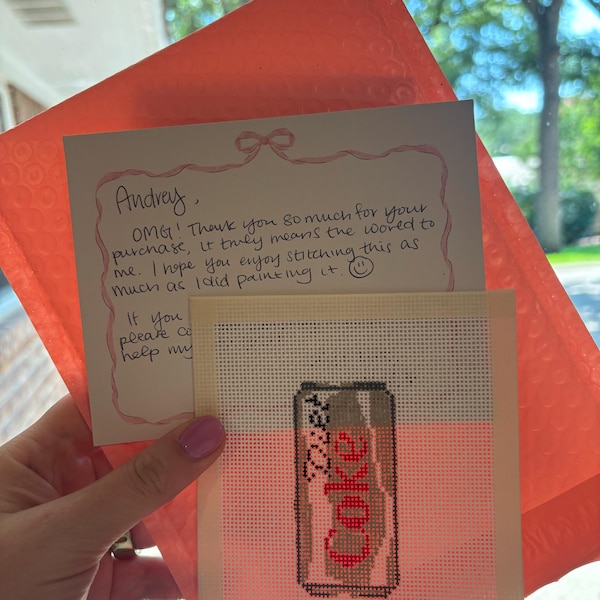 Diet Soda Charm Handpainted Needlepoint Canvas - Etsy