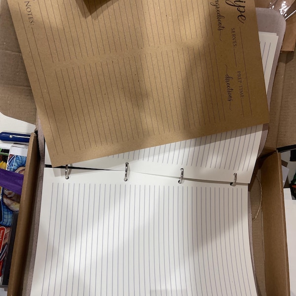 Recipe Book Paper Blocks to Refill, Additional Paper Blocks for ...