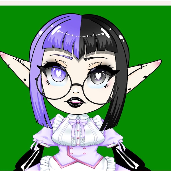 Vtuber Asset - Eating Pudding - Etsy