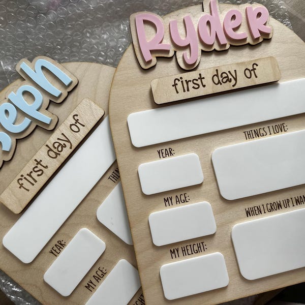 First Day of School Sign Personalized Interchangeable Names Back to ...