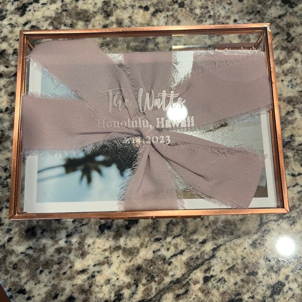 Personalized Photo Glass Box, Engraved Image Box, 4x6, 5x7, 8x10 Photo ...