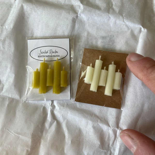 Dollhouse Miniature Candle Set (5pc) - 1/12, Decoration, Decor, Fairy ...