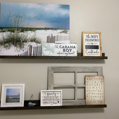 Vintage ALPHABET Poster Wood Sign Mounted Print Farmhouse Decor ABC ...