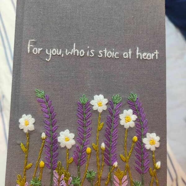 Personalized Hand Embroidered Journal Notebook A5, Photo Album, Fabric ...