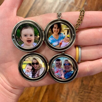 Gold Sunflower Locket Vintage Style Garden Wedding Bridesmaid Gift Boho ...