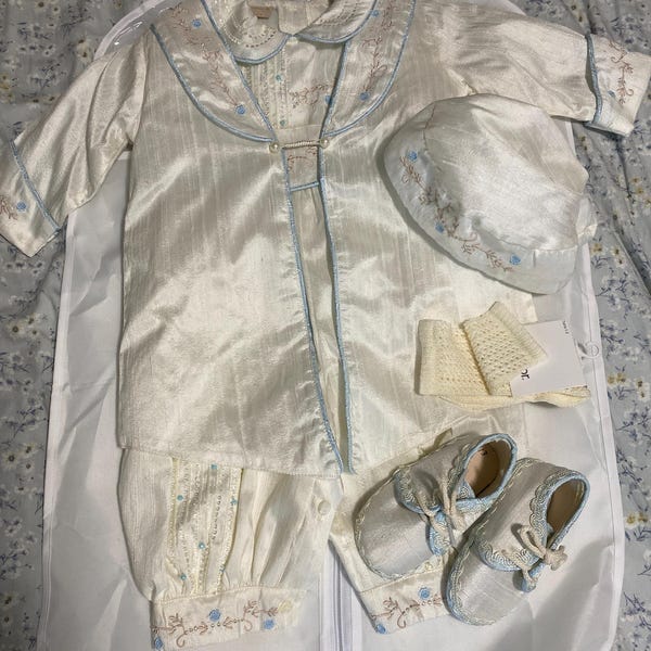 Baby Girl Dedication Dress | Vintage | Burbvus Flower Dress Girl "g037 ...