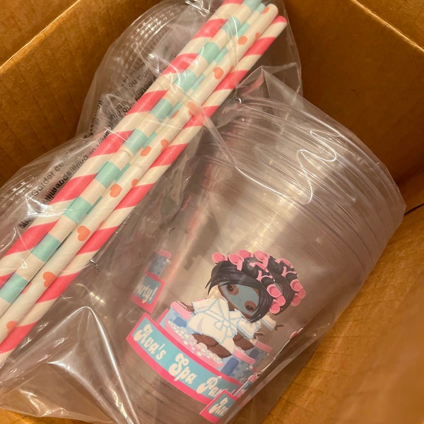 Personalized Spa Themed Party Cups - Etsy