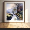 Lake District Watercolour Print, Lake District Landscape Painting ...