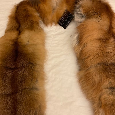 Genuine Red Fox Fur Arm Warmers Sleeves Scarf - Etsy