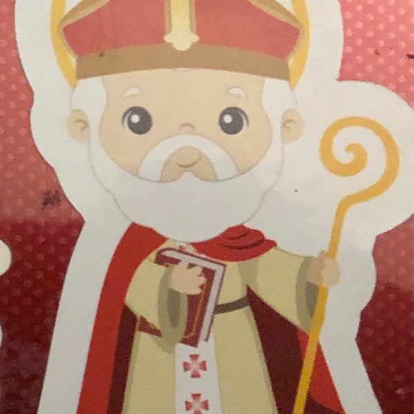 Saint Nicholas Sticker, Saint Nicholas Sticker, Saint Nicholas Water ...