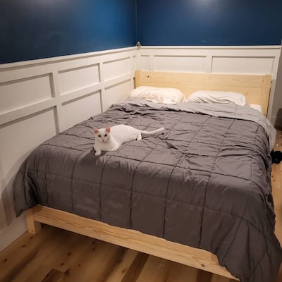 Low Modern Wooden Bed Frame by Get Laid Beds - Etsy