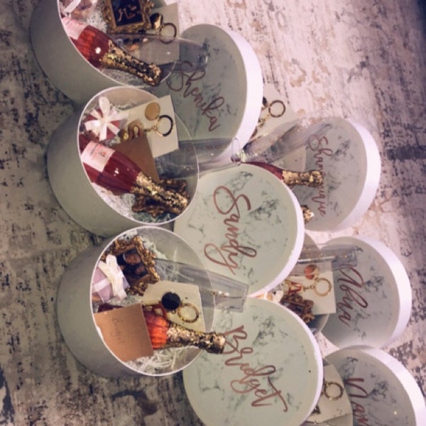 Custom Gift Box - White Confetti Box - Round White Hat Box - Custom ...