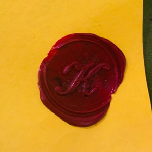 Alphabet Letter Wax Seal Stamp // Cursive Script Calligraphy Initial ...