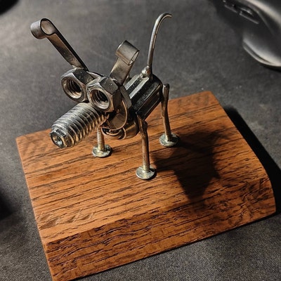 Metal Dog Husky Pup Personalized Metal Welded Sculpture Nuts and Bolts ...