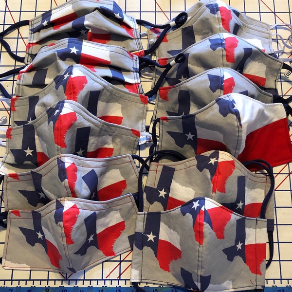 Texas Fabric - Texas Pride by Robyriker - Texas Map Red White Blue Gray ...