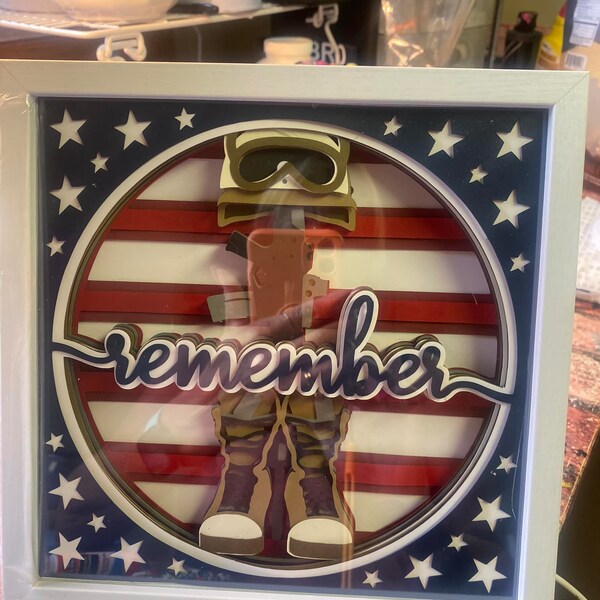 3D BATTLEFIELD CROSS SVG - Memorial Day Shadow Box Svg - Road Trip Svg ...