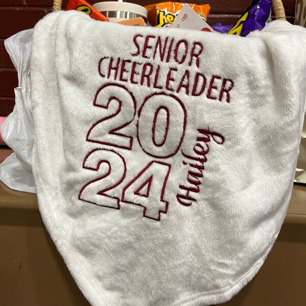 Personalized Cheerleader Blanket, Senior Cheerleader Blanket ...