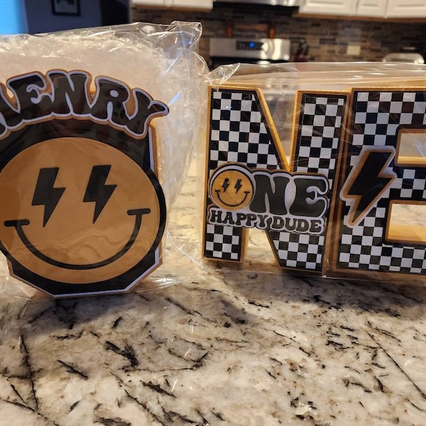 Happy Dude 3D Letters, Happy Dude Birthday, One Happy Dude Birthday ...