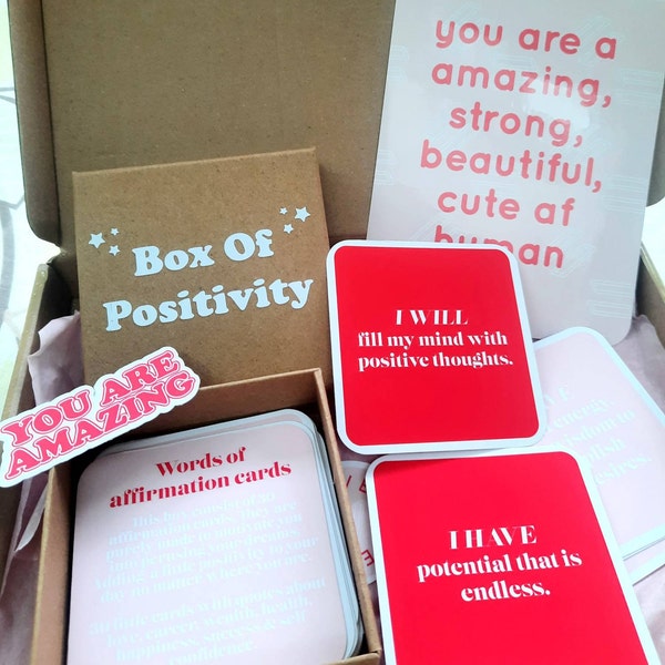 Box of Positivity Words of Affirmation Cards 30 Cards of Affirmations ...