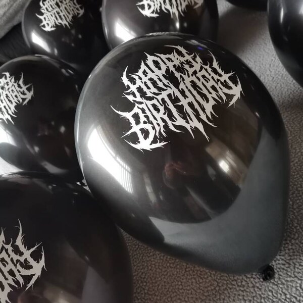 Heavy Metal Happy Birthday Balloons - Death Metal Balloons - Etsy